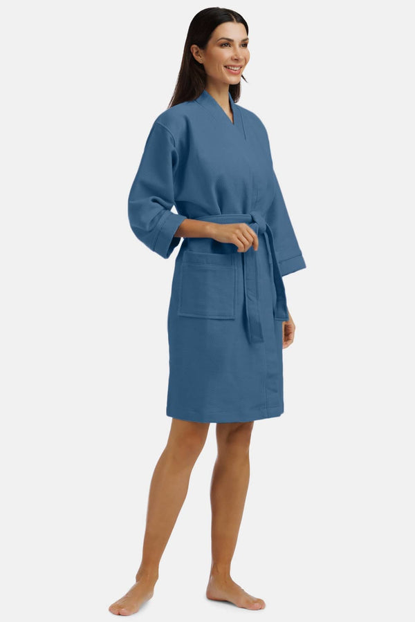 Women's Robes | Modal-Cotton Kimono Style Spa Robe | Fishers Finery