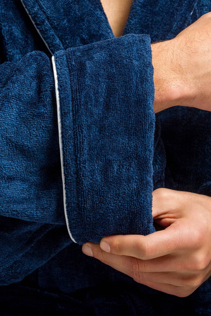 Mens Robes | Mens Luxury Turkish Terry Cloth Spa Robe | Fishers Finery