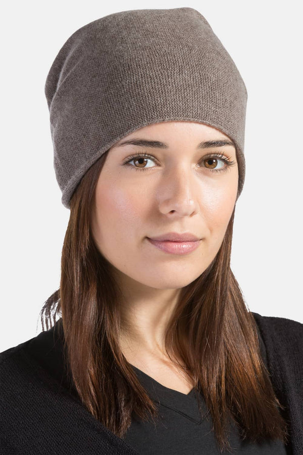 Women's Slouchy Cashmere Beanie | Warm Knit Hat | Fishers Finery