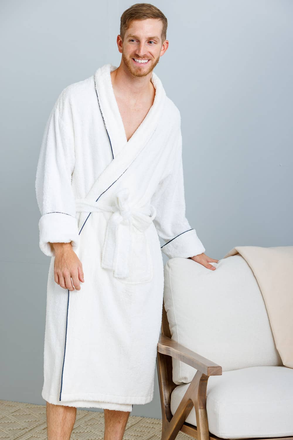 Men's Robes | Mens Terry Cloth Bathrobe | Spa Robe | Fishers Finery