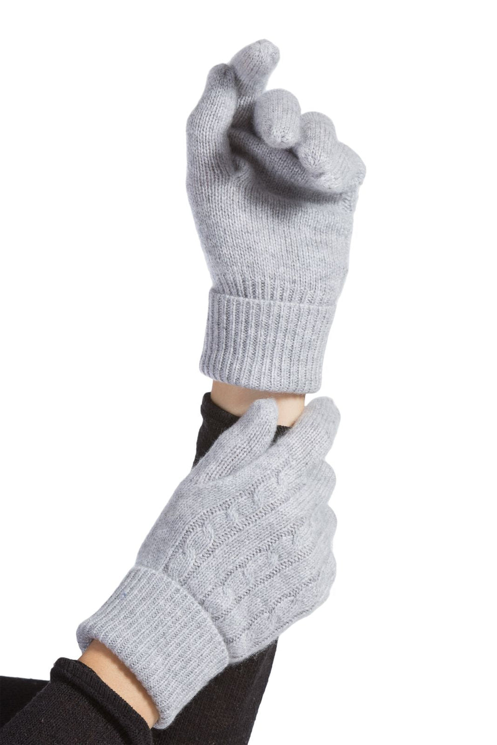 Women's Luxury Cashmere | Cable Knit Cashmere Gloves | Fishers Finery