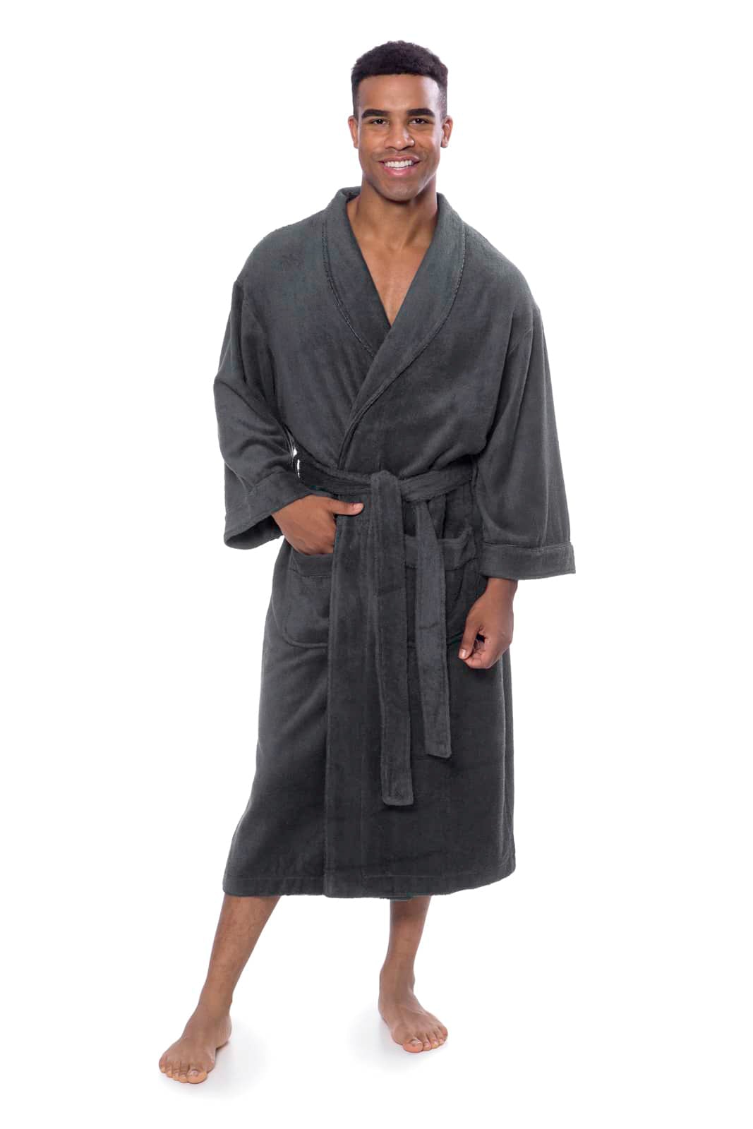 Men's Bathrobe | Texere Long Terry Cloth Plush Robes | Fishers Finery
