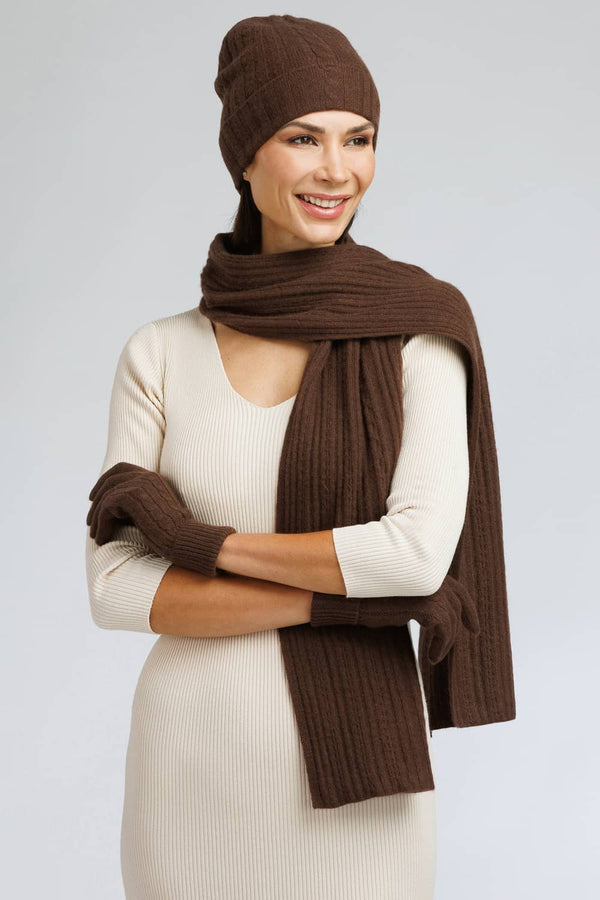Womens Cashmere Set | Cashmere Hat, Glove & Scarf Set | Fishers Finery