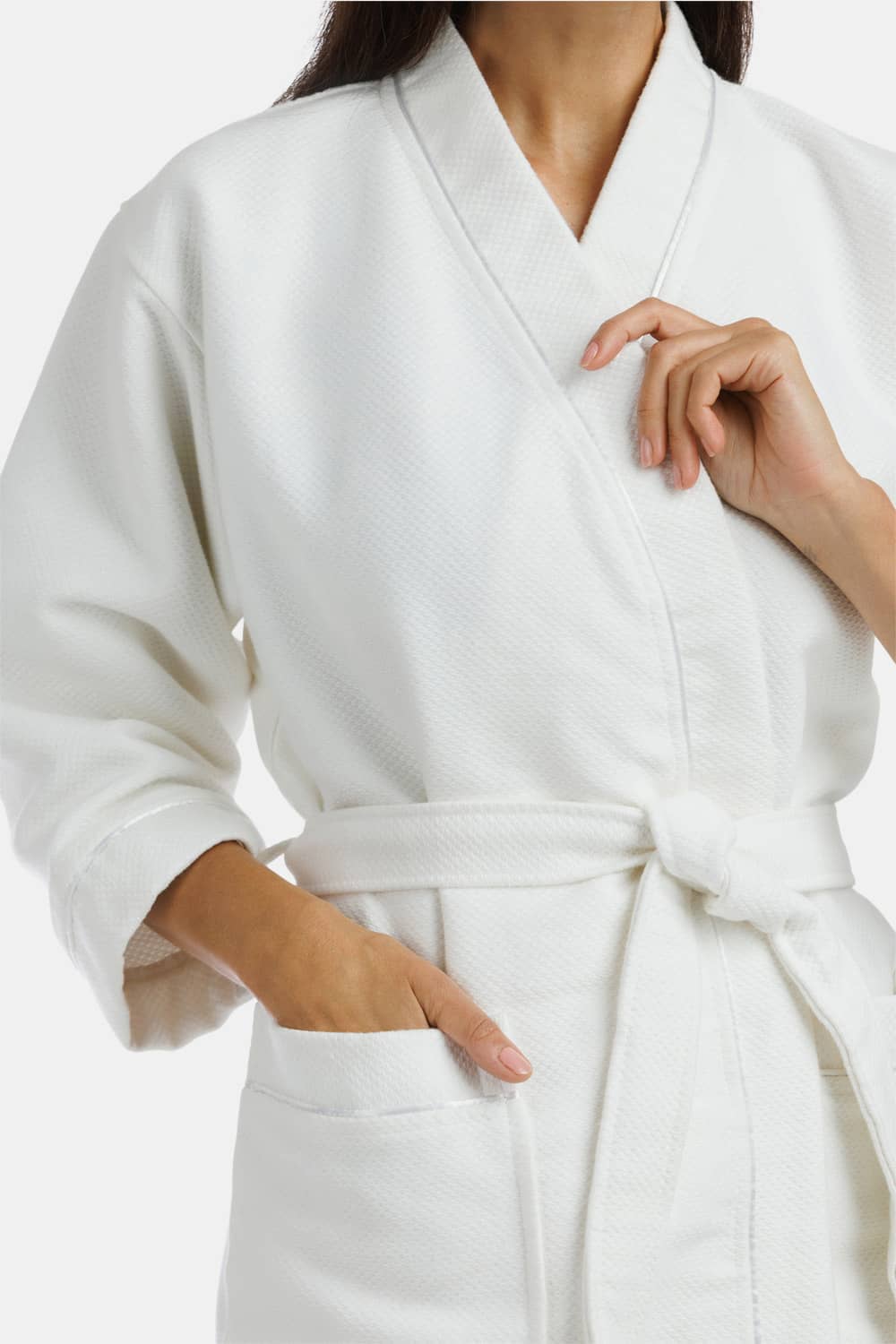 Women's Robes | Modal-Cotton Kimono Style Spa Robe | Fishers Finery