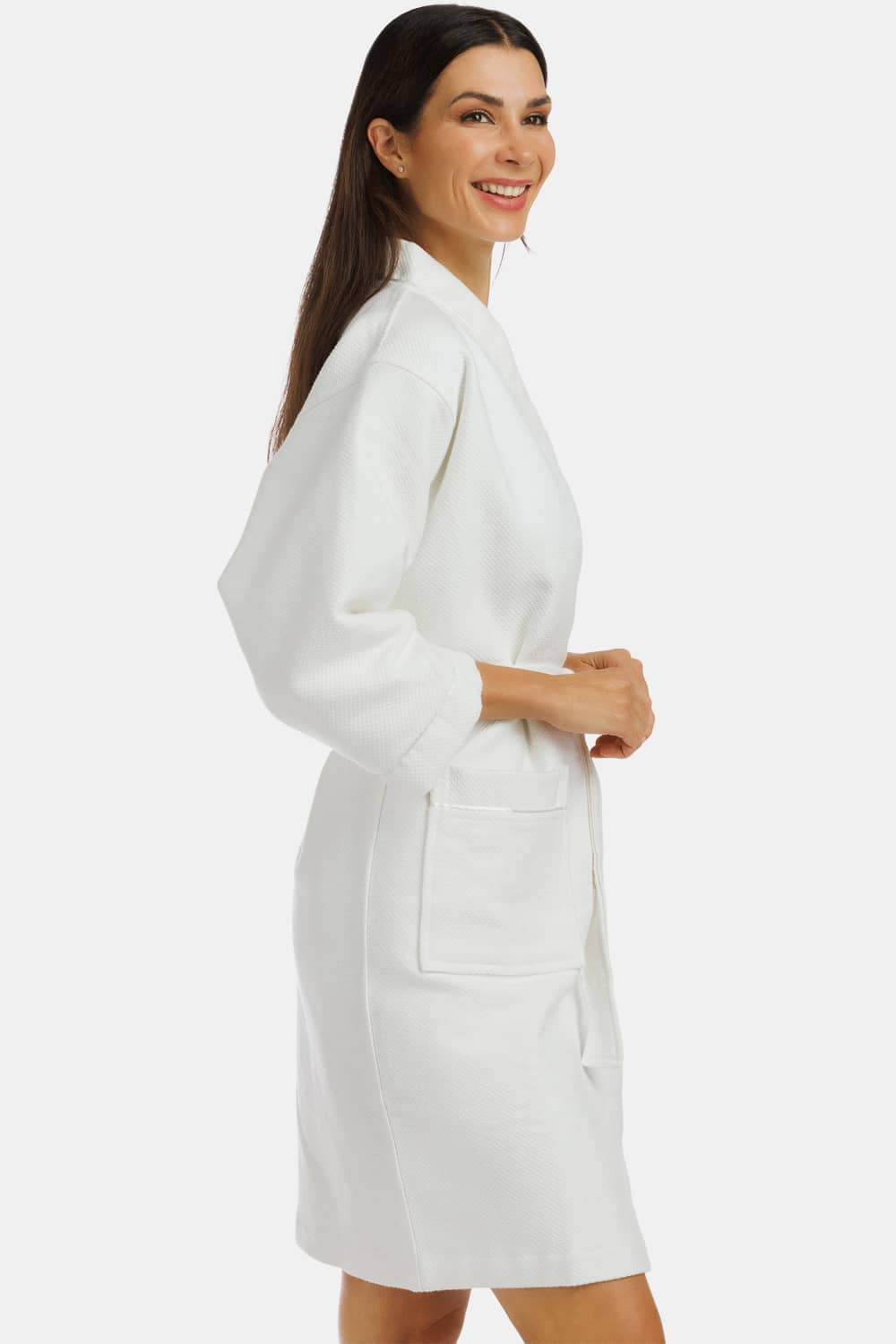 Women's Robes | Modal-Cotton Kimono Style Spa Robe | Fishers Finery